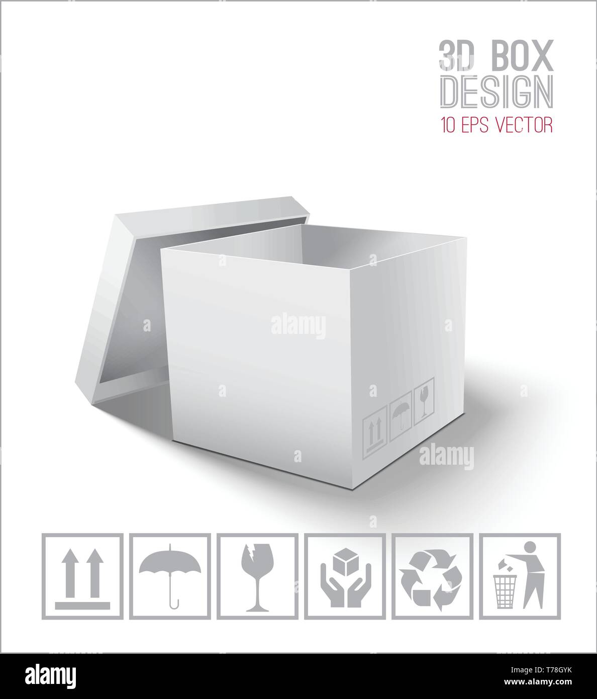 White open box. Vector illustration Stock Vector Image & Art - Alamy