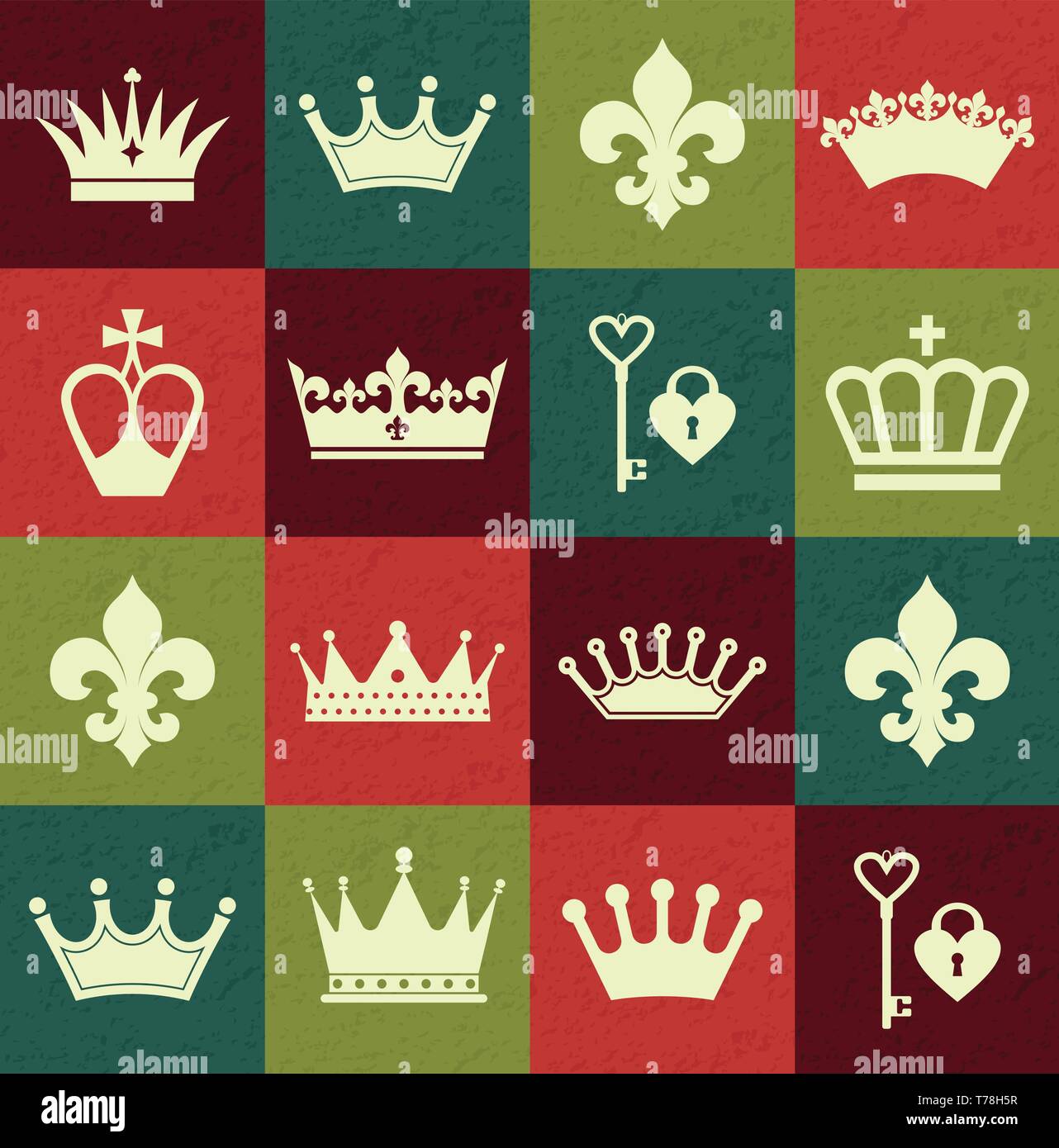 Crowns pattern hi-res stock photography and images - Alamy