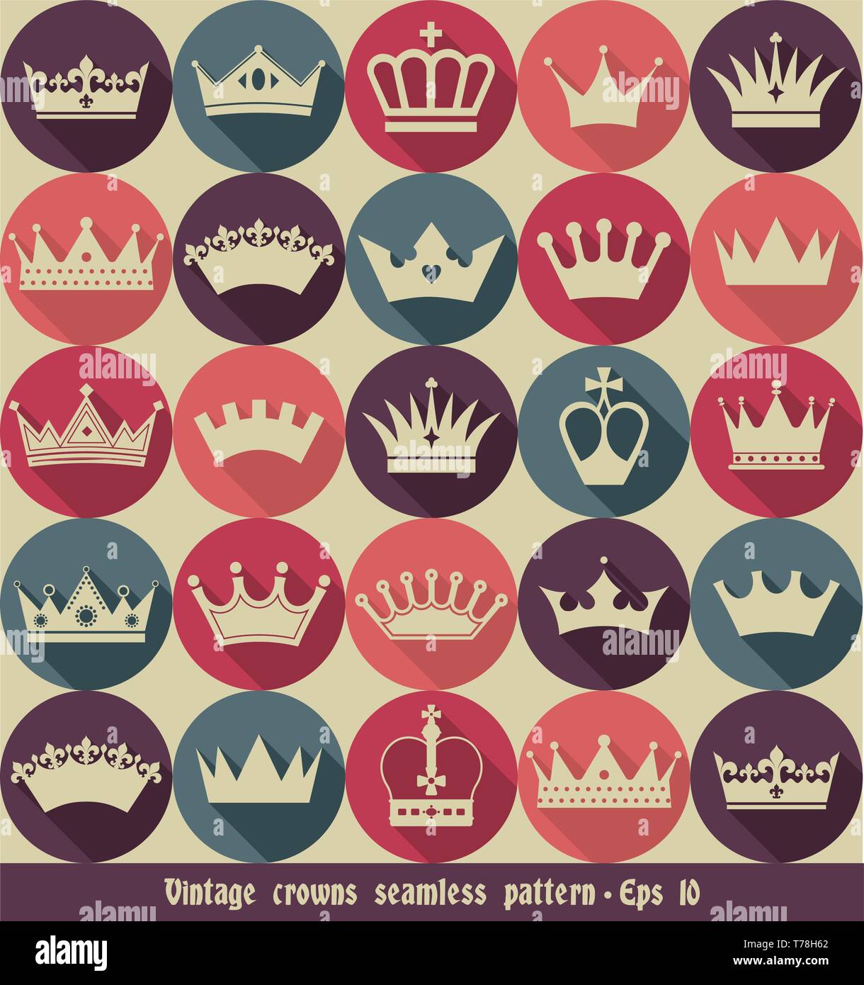 Crown seamless pattern Stock Vector Image & Art - Alamy