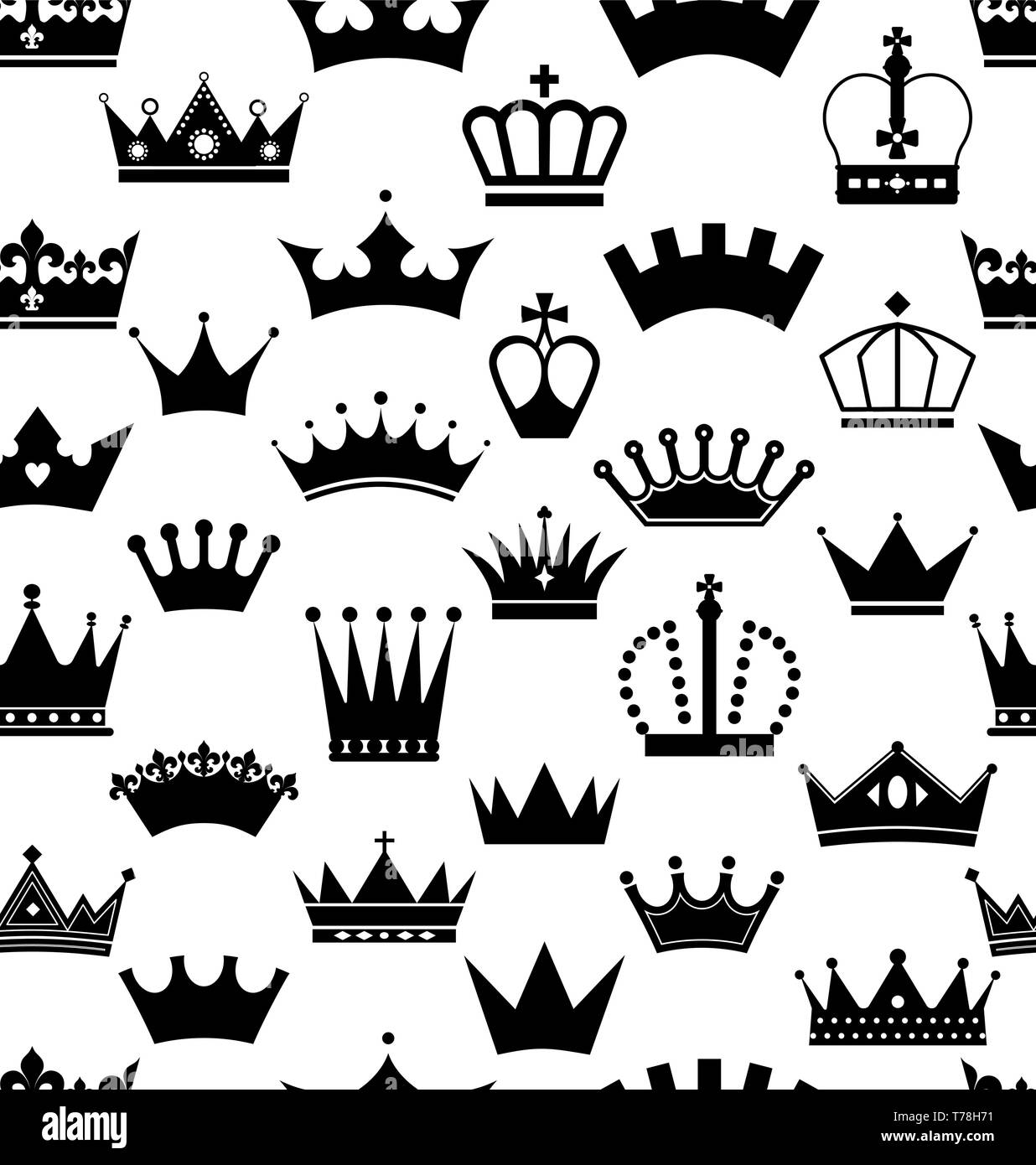 Seamless crowns pattern Stock Vector Image & Art - Alamy