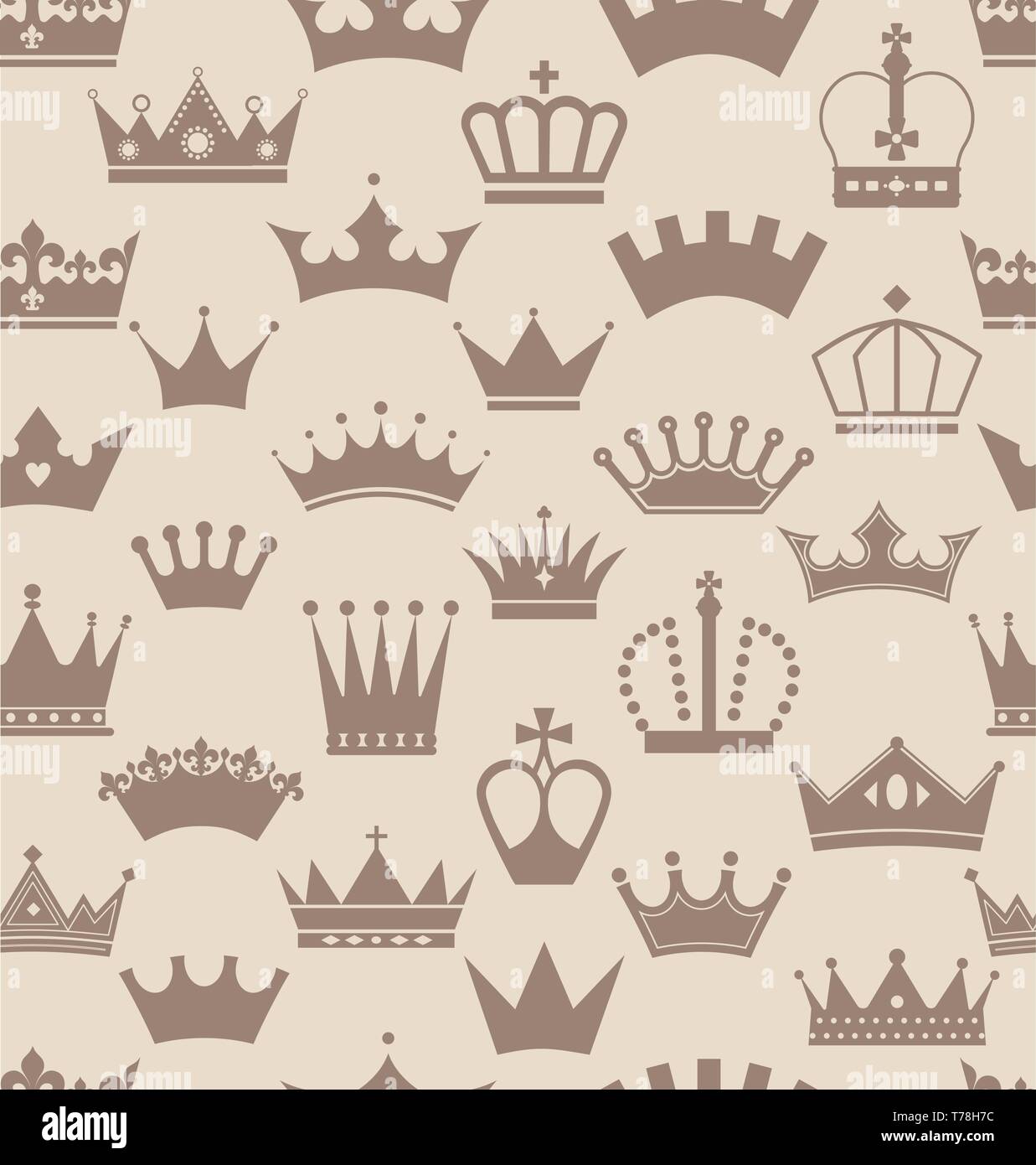 Seamless crowns pattern Stock Vector Image & Art - Alamy