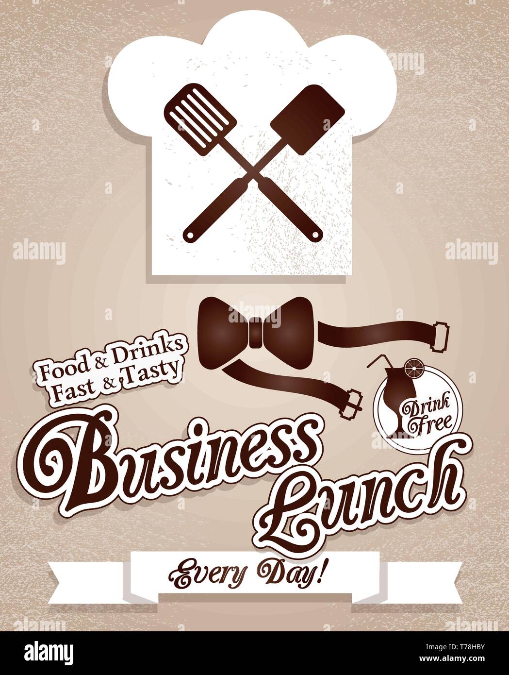 Business lunch.Menu.Chef,kitchen,cooking. Vector Stock Vector Image ...