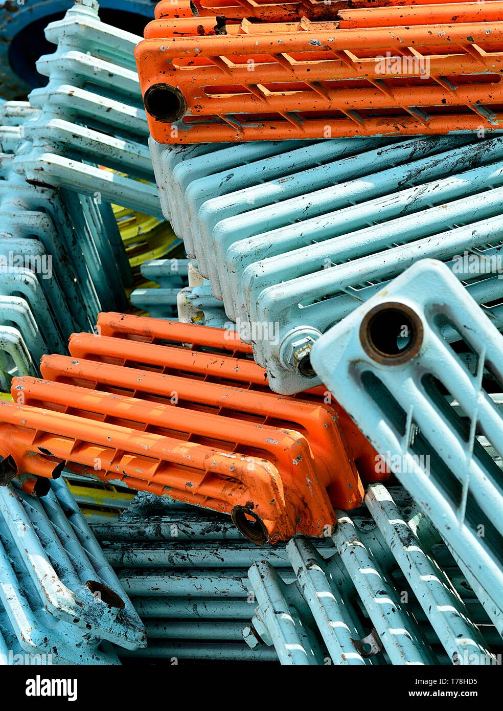 Scrap yard, scrap metal on waste dump in a recycling company Stock ...