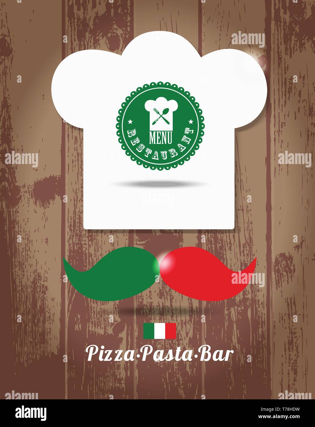 Italian chief cook. Kitchen abstract background of restaurant Stock ...
