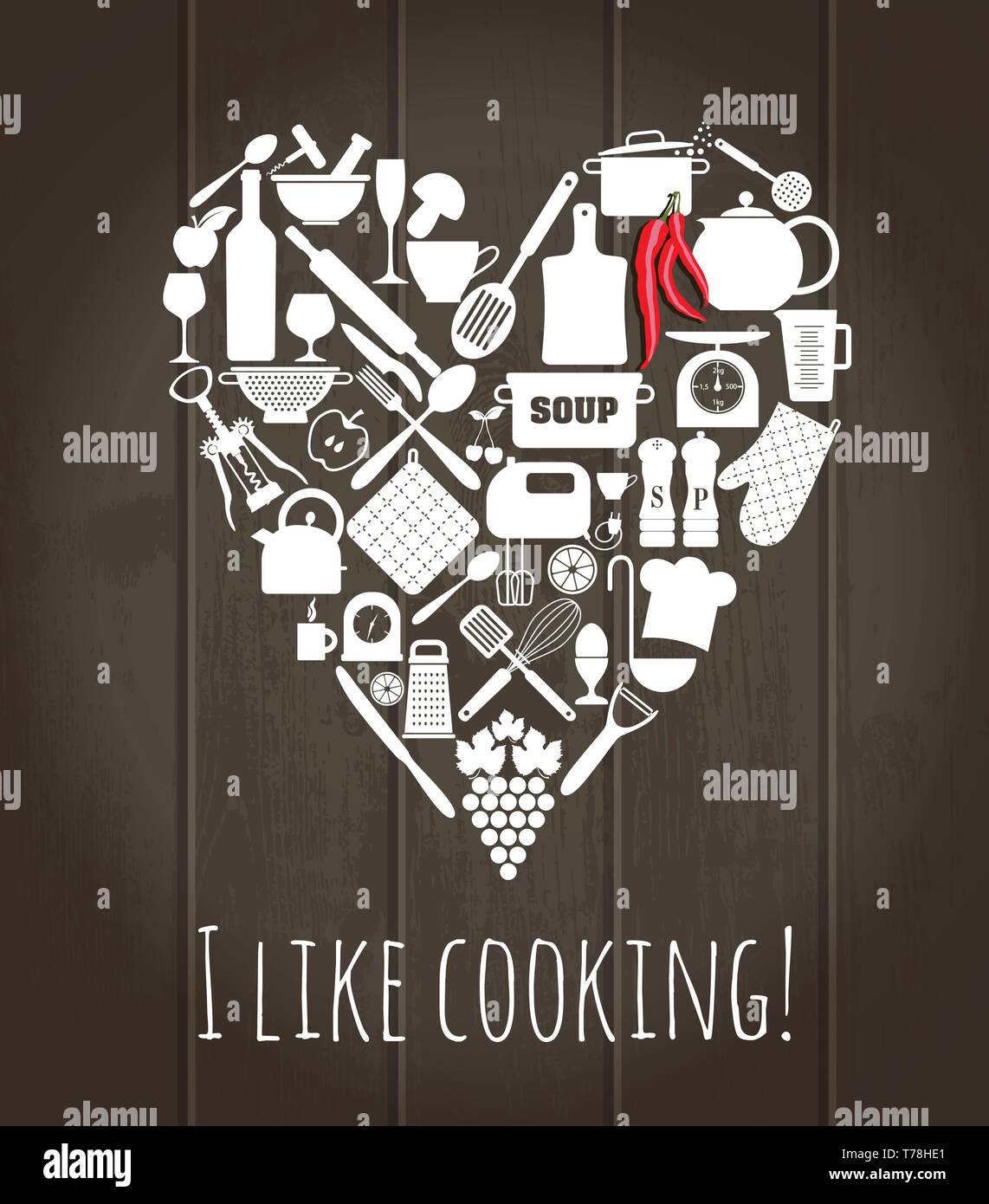 Kitchen towel wood Stock Vector Images - Alamy