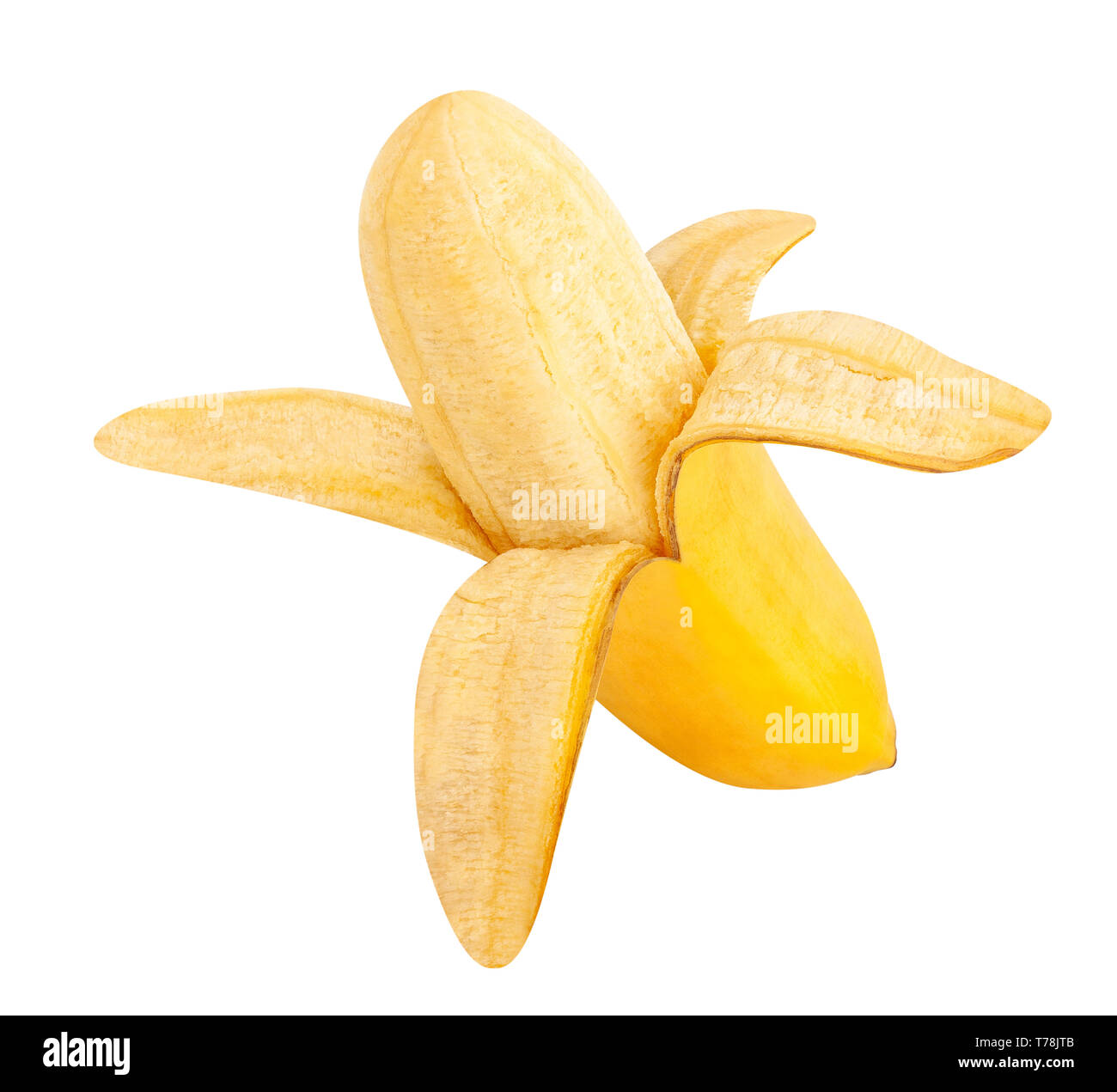 open baby banana path isolated Stock Photo - Alamy
