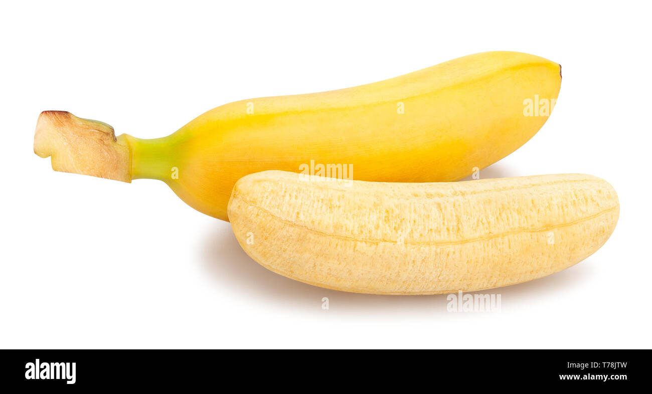 open baby banana path isolated Stock Photo - Alamy