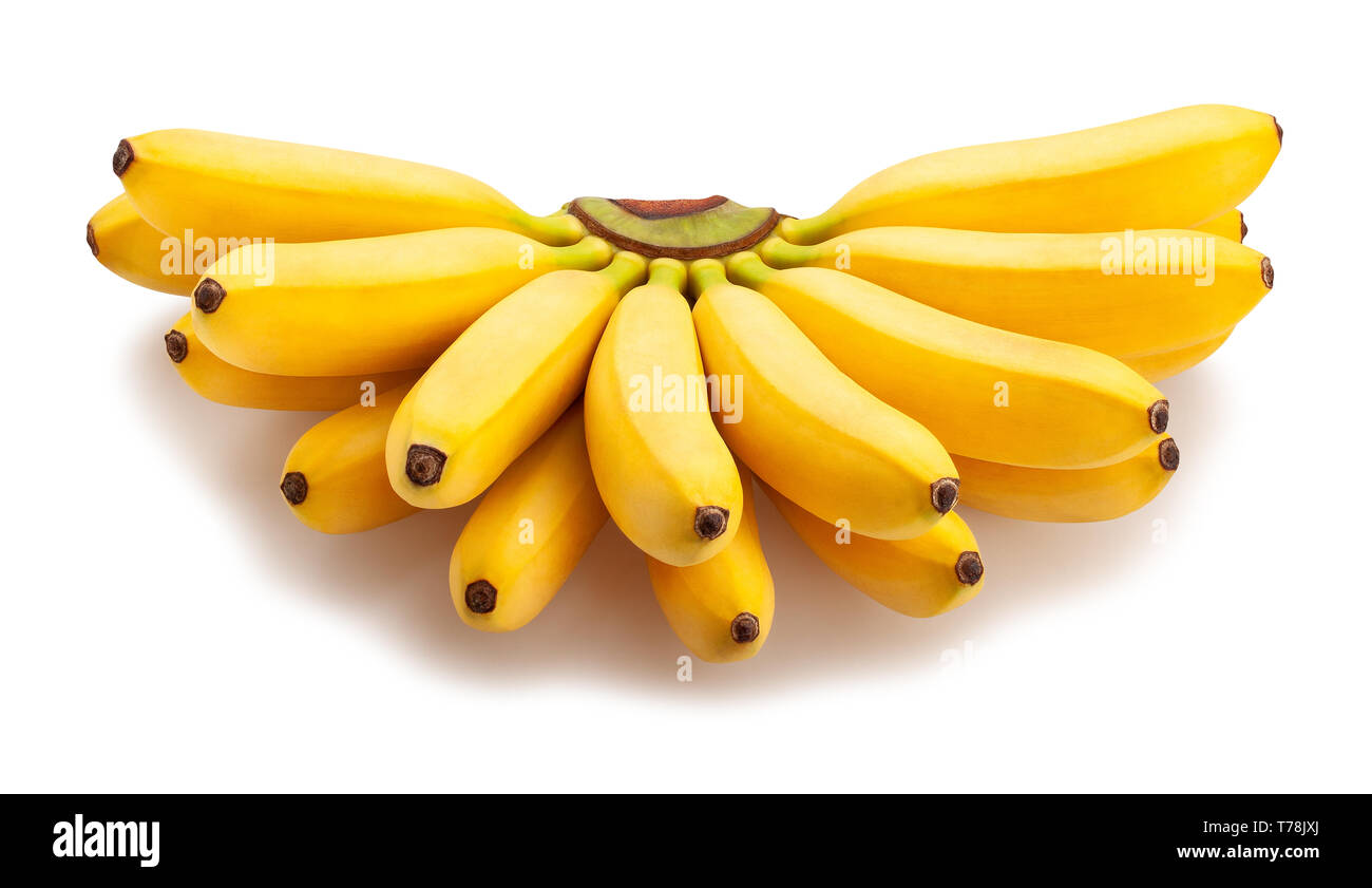 baby banana path isolated Stock Photo - Alamy