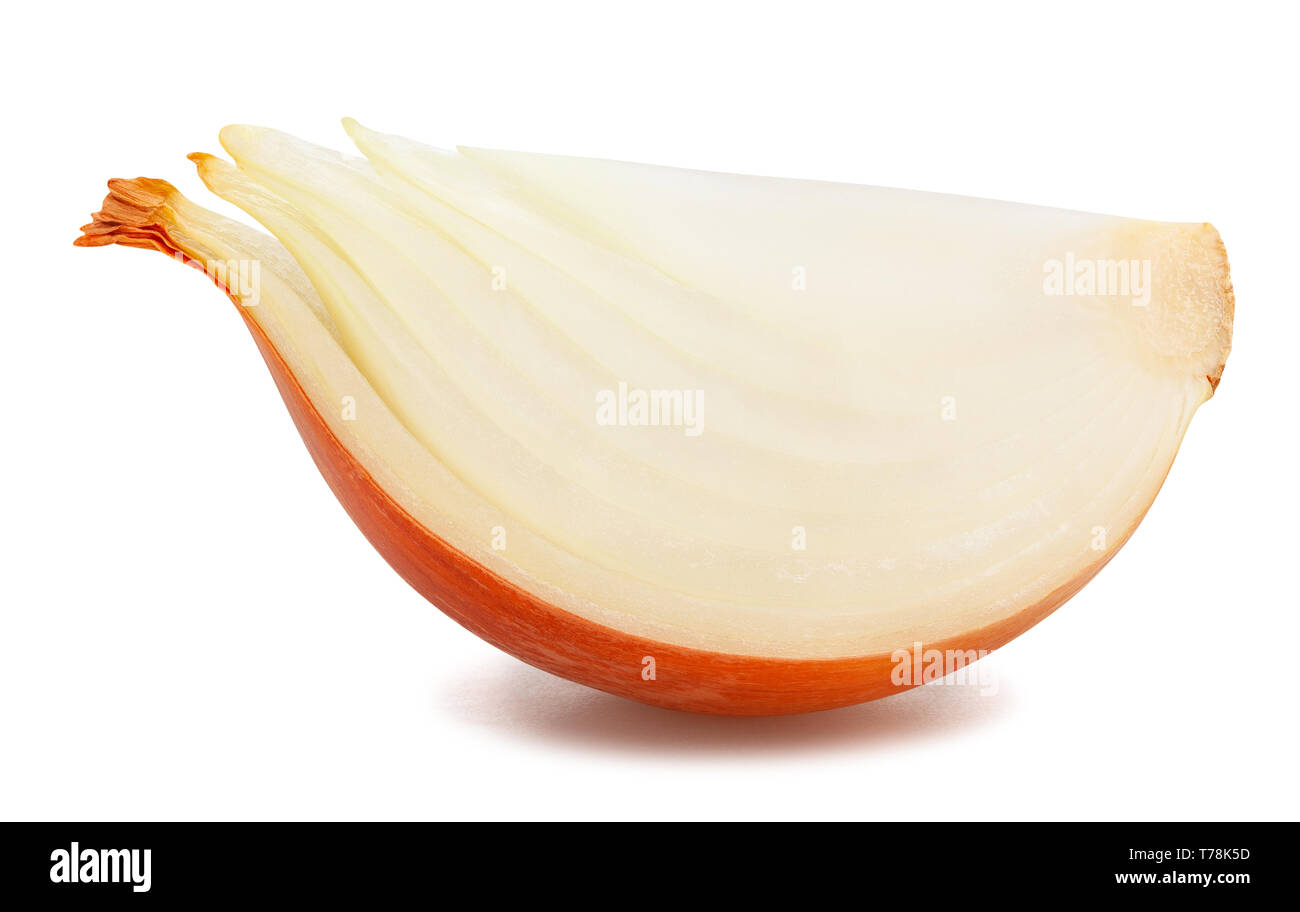 sliced onions path isolated Stock Photo - Alamy