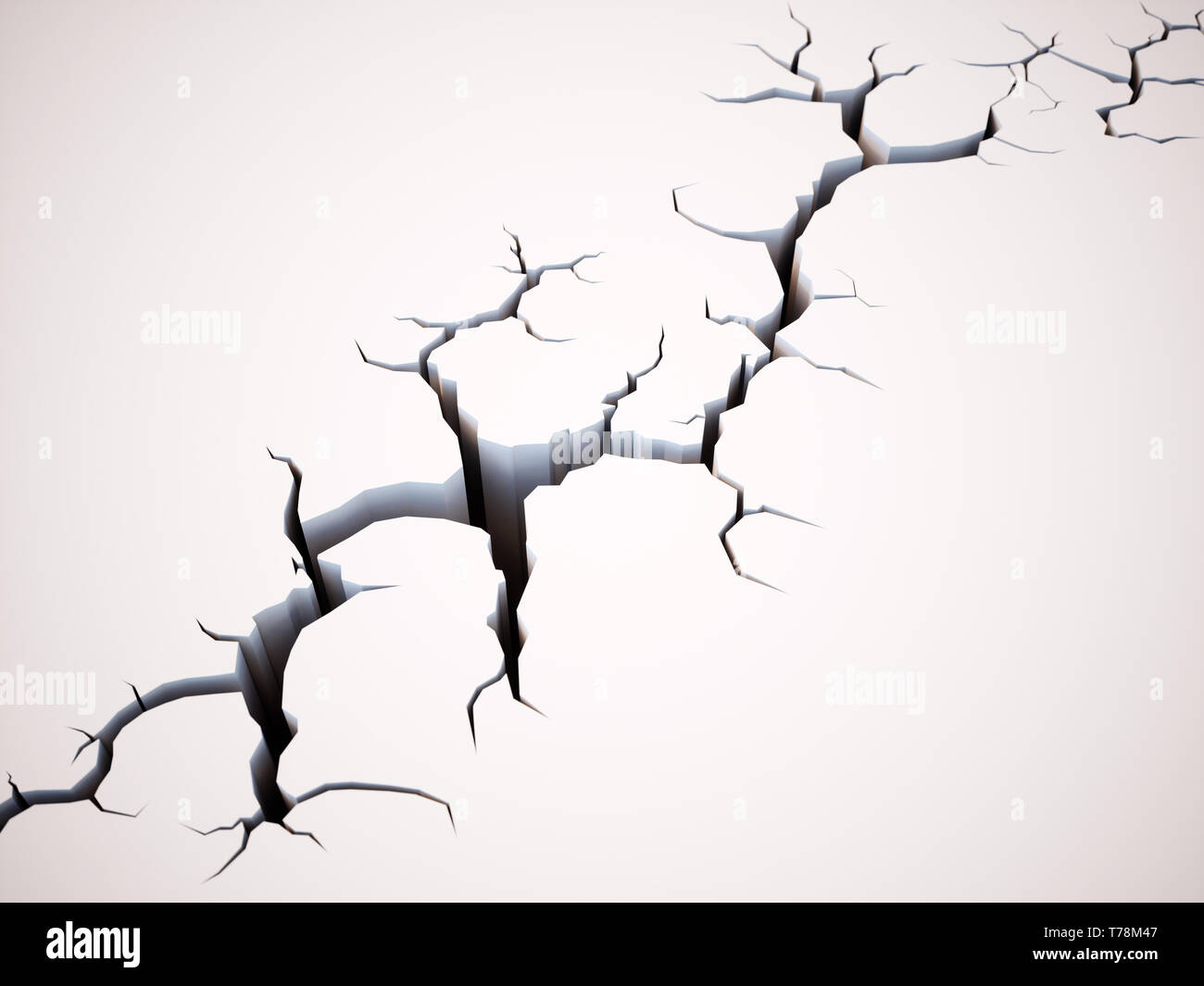 Earth ground crack concept. 3d rendering illustration Stock Photo - Alamy
