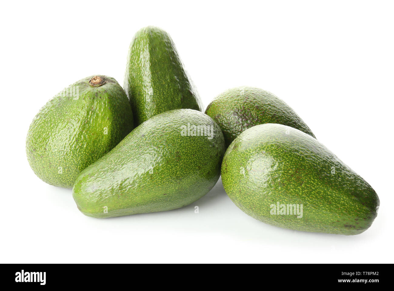Fresh avocados isolated on white Stock Photo - Alamy