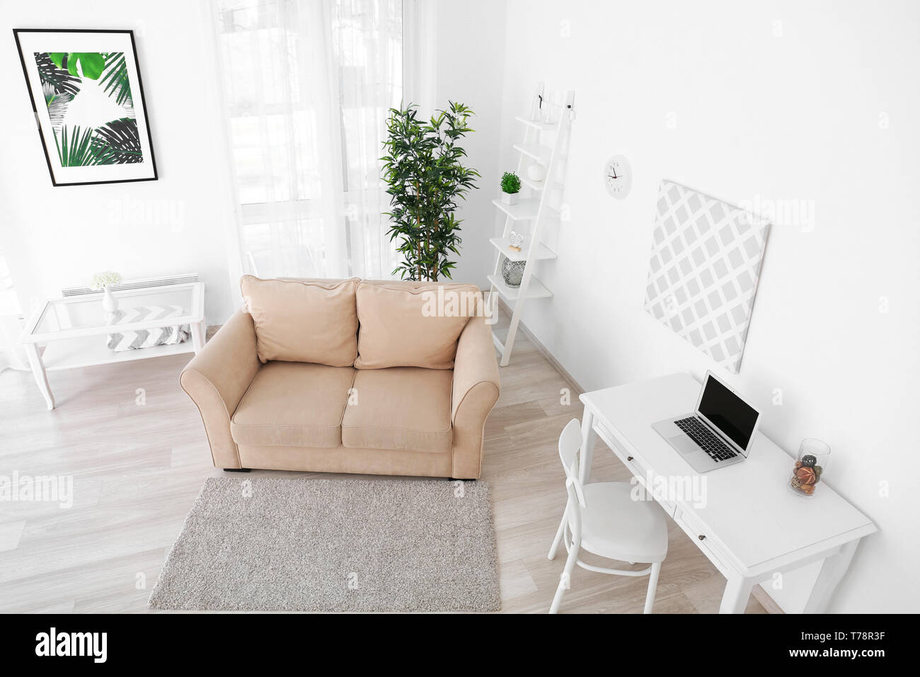 Interior of living room, view from CCTV camera Stock Photo - Alamy