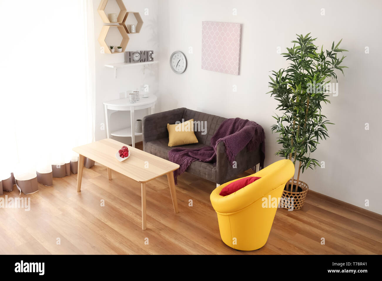 Interior of living room, view from CCTV camera Stock Photo - Alamy