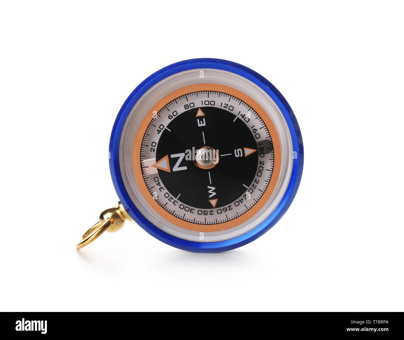 Modern compass on white background Stock Photo - Alamy