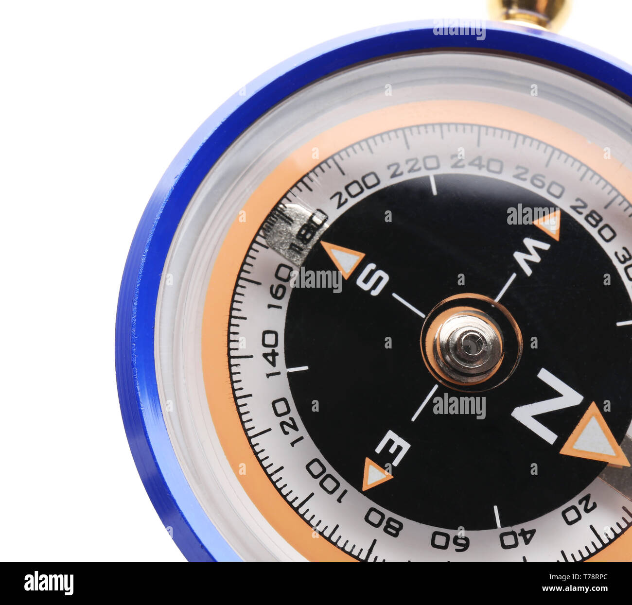 Modern compass on white background, closeup Stock Photo - Alamy