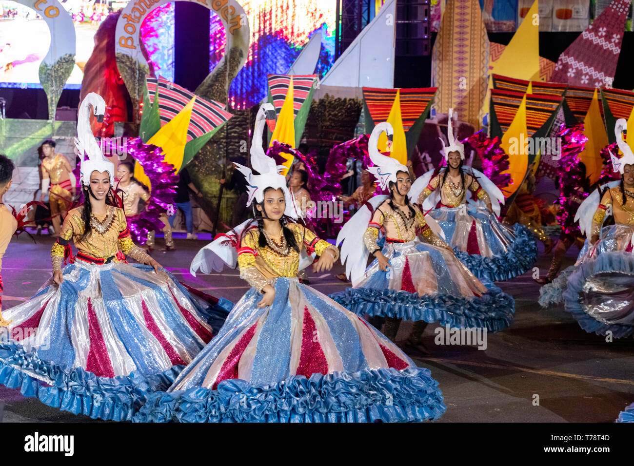 street dance festival in Philippines, brightly colored costumes and ...