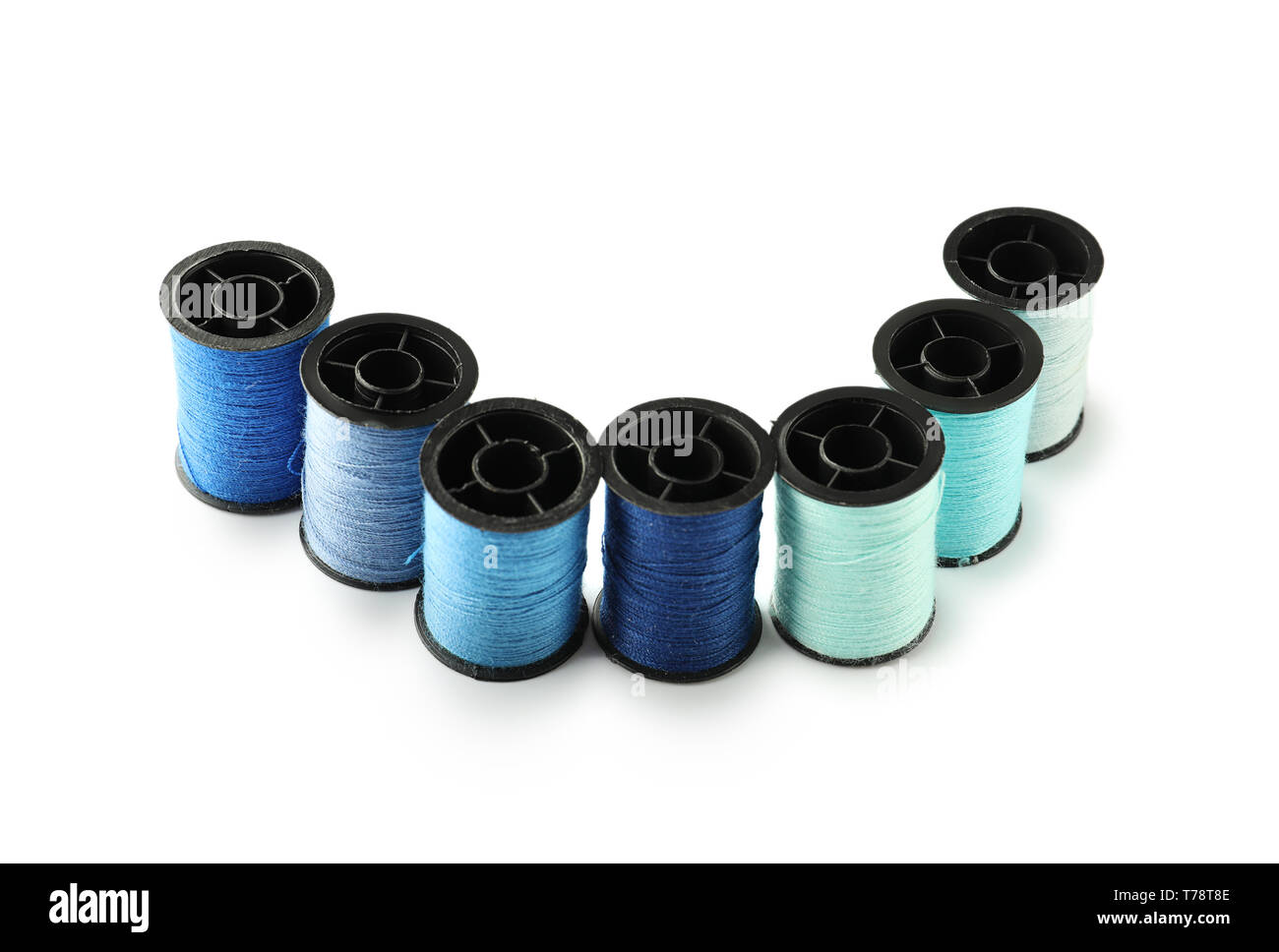 Color threads on white background Stock Photo - Alamy