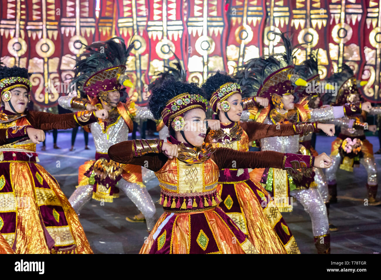 street dance festival in Philippines, brightly colored costumes and ...