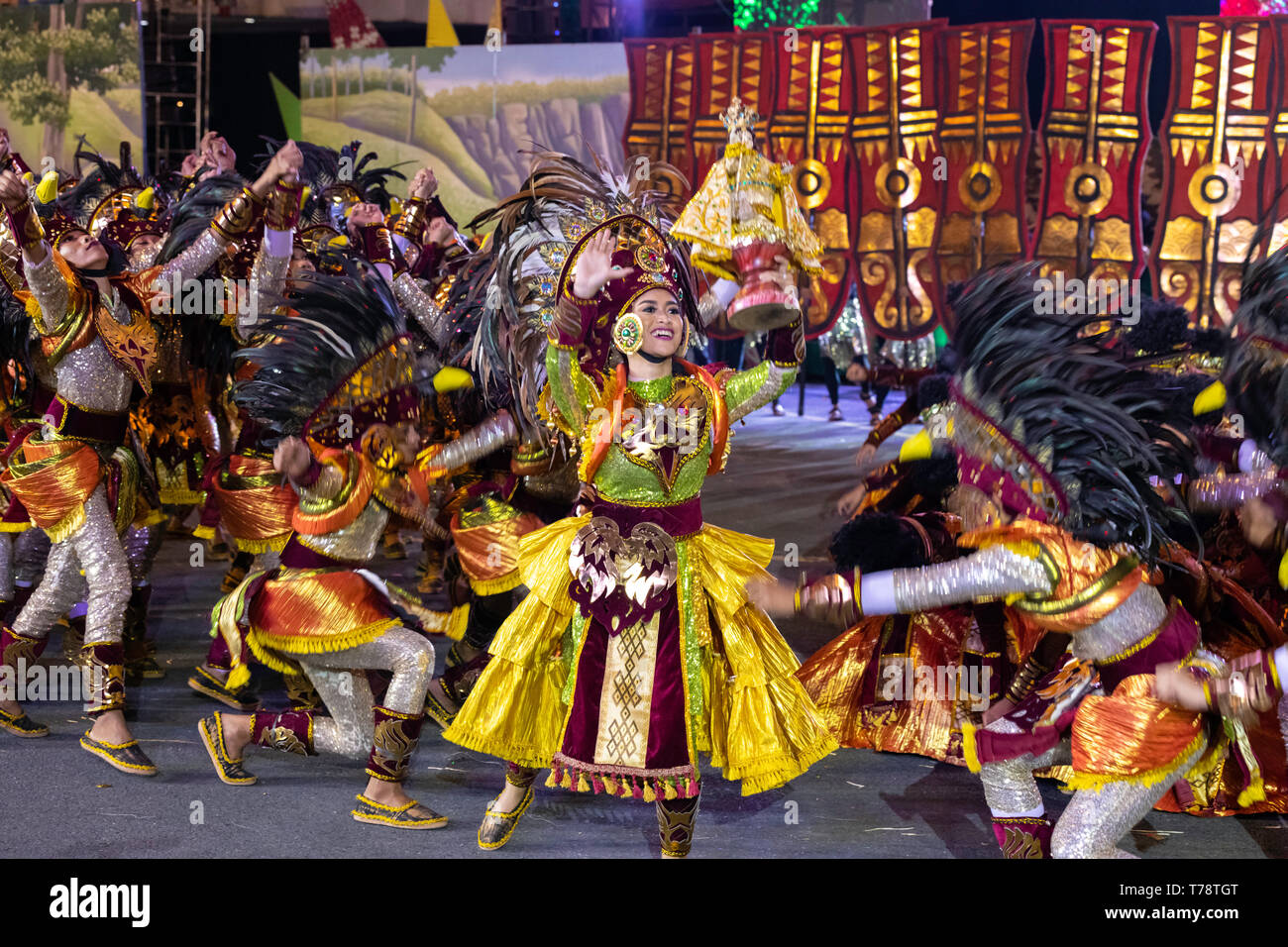 street dance festival in Philippines, brightly colored costumes and ...