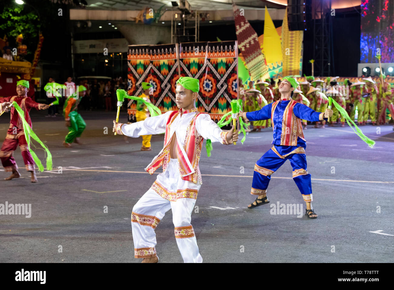 street dance festival in Philippines, brightly colored costumes and ...
