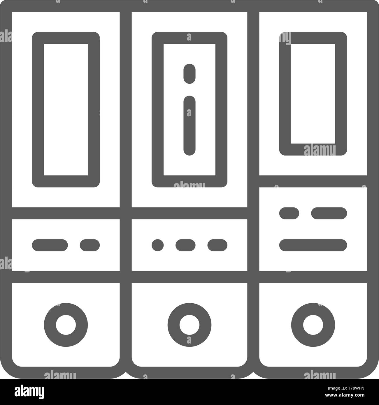 Office folder, arch files line icon Stock Vector Image & Art - Alamy