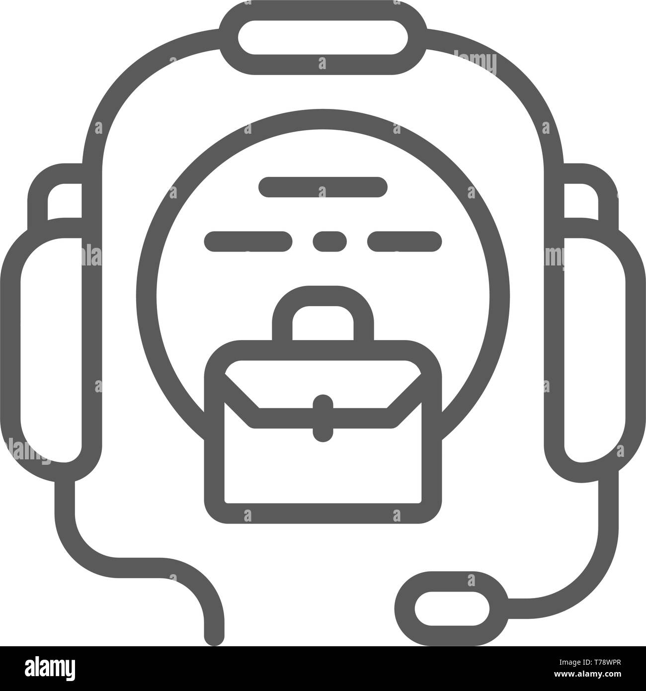 Call center headset businessman Black and White Stock Photos & Images ...