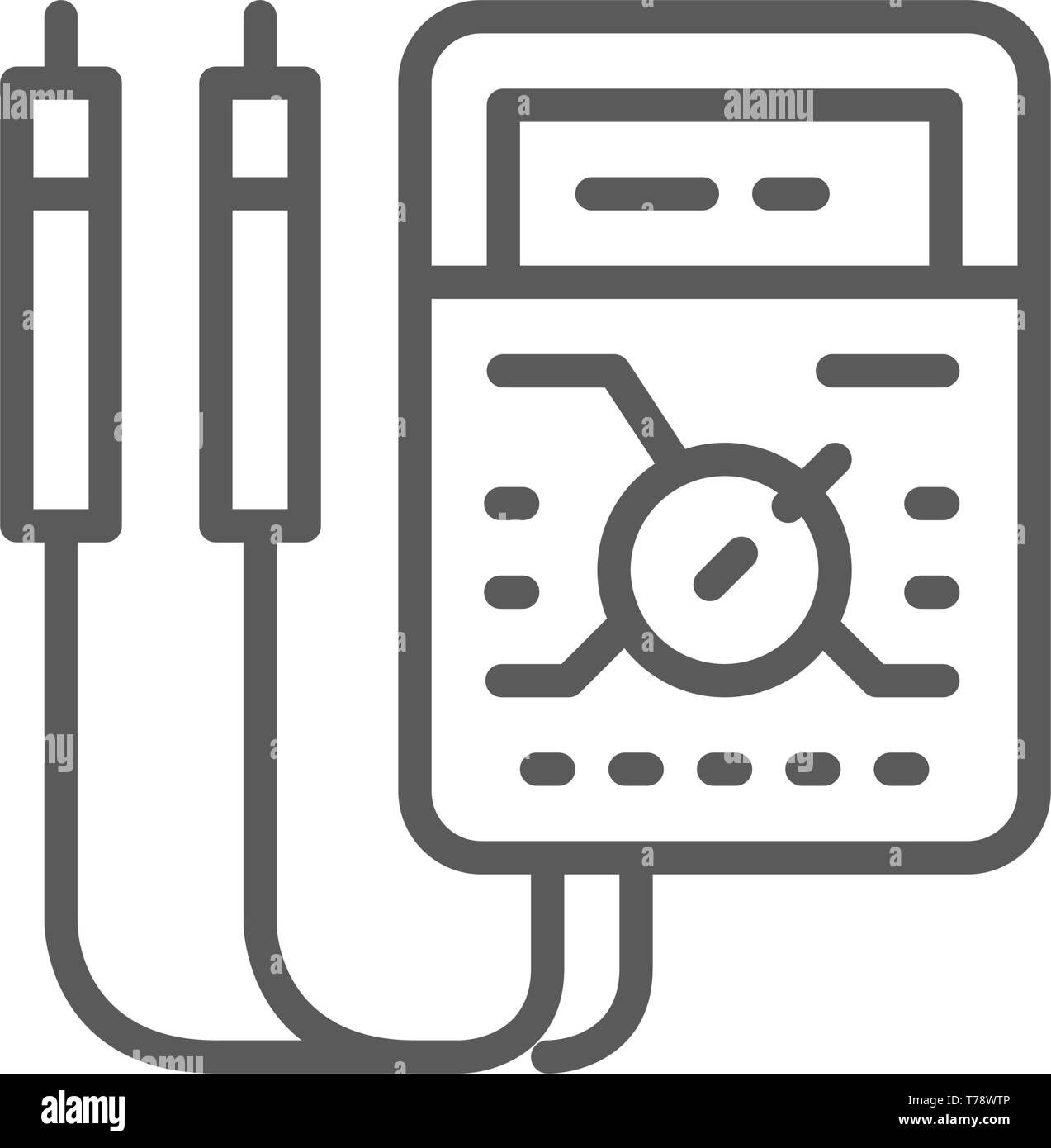 Digital multimeter vector illustration isolated Black and White Stock Photos & Images - Alamy
