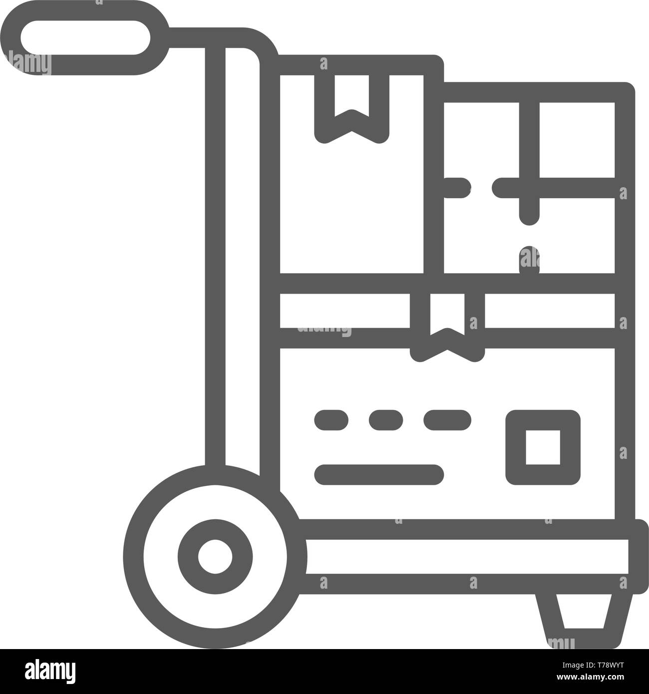 Delivery luggage icon outline Black and White Stock Photos & Images - Alamy