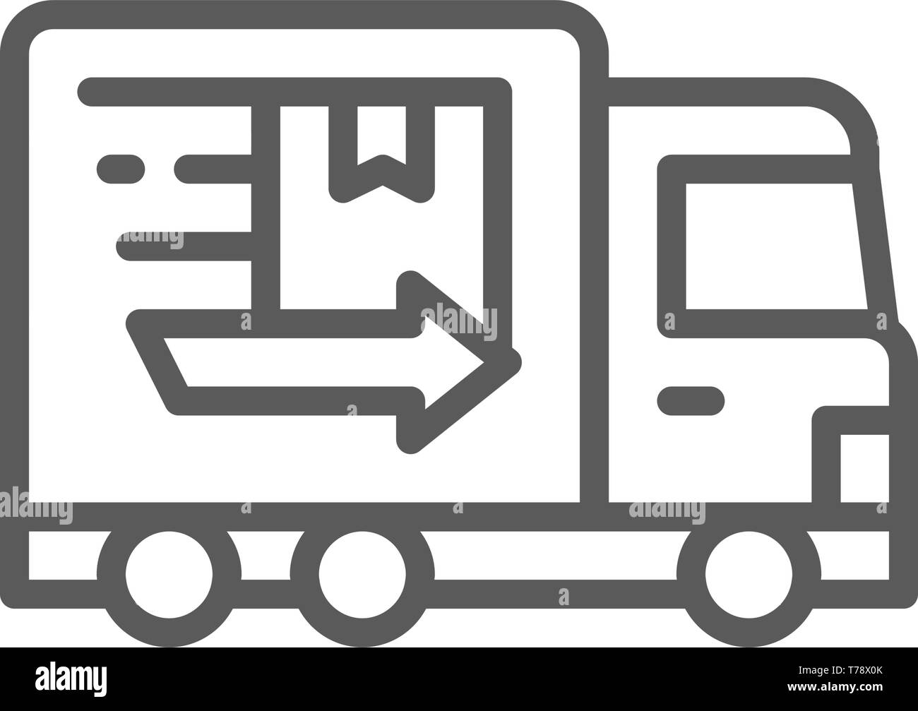 Truck, fast delivery line icon Stock Vector Image & Art - Alamy