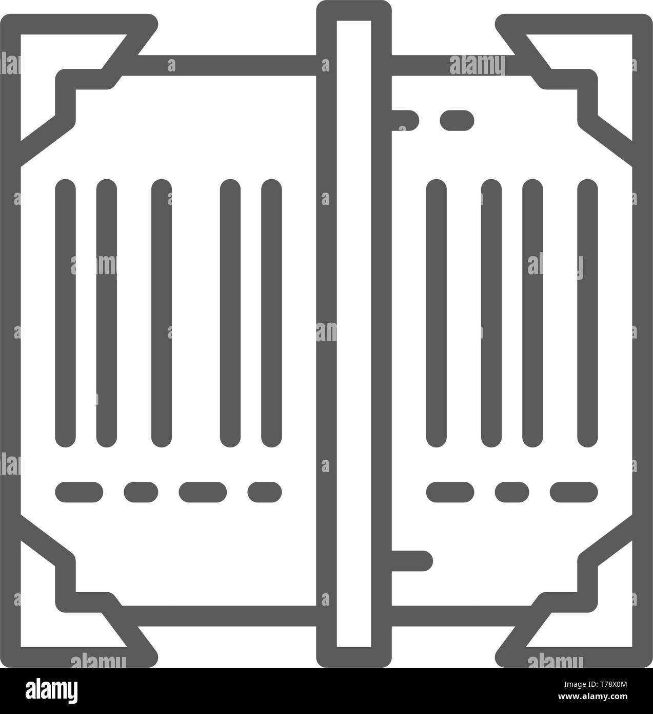 Barcode icon outline vector Black and White Stock Photos & Images - Alamy