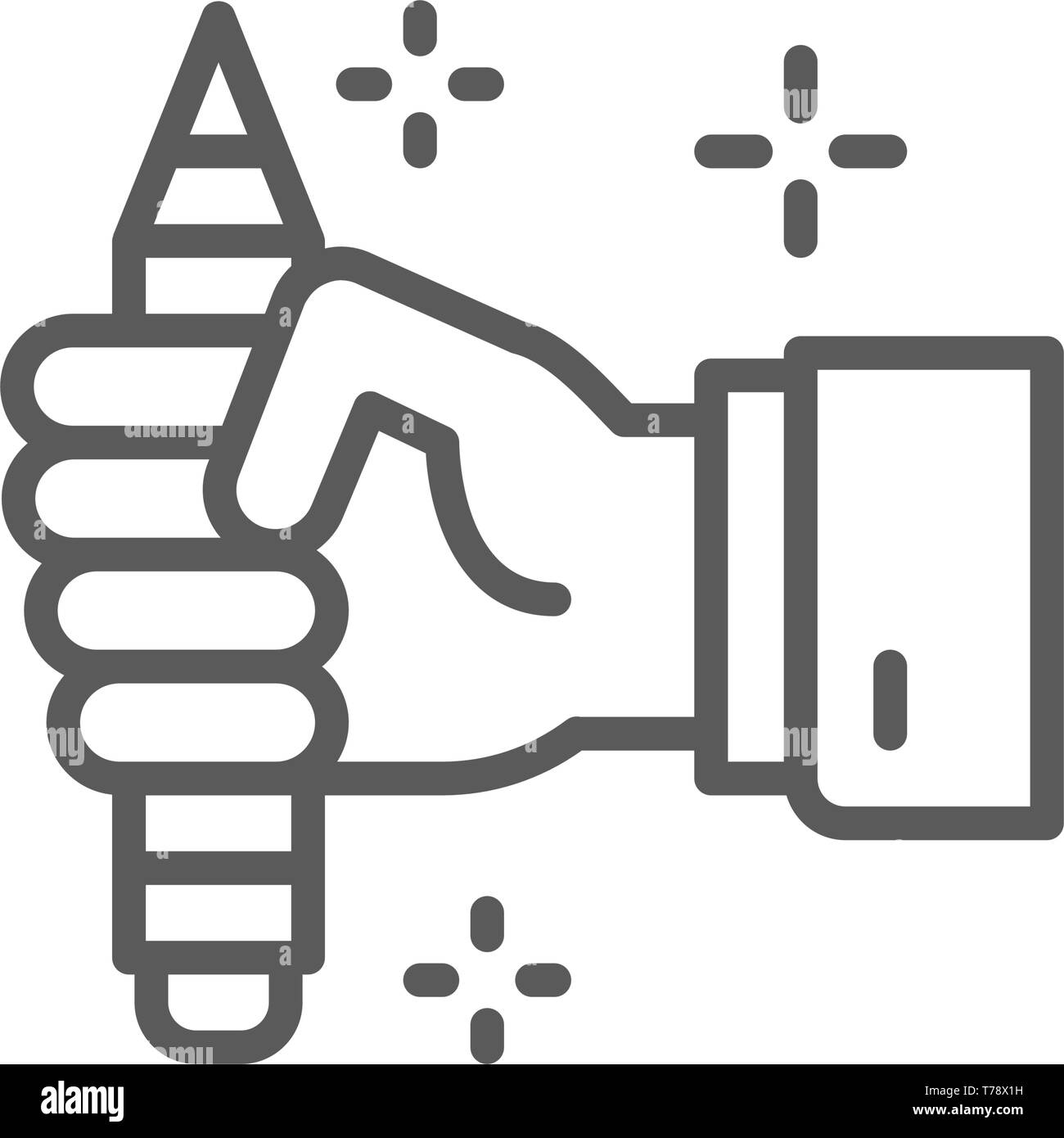 Pencil in hand copywriting Stock Vector Images - Alamy