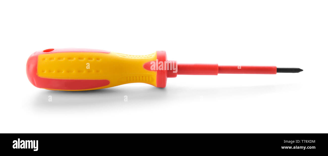 Screwdriver on white background Stock Photo - Alamy