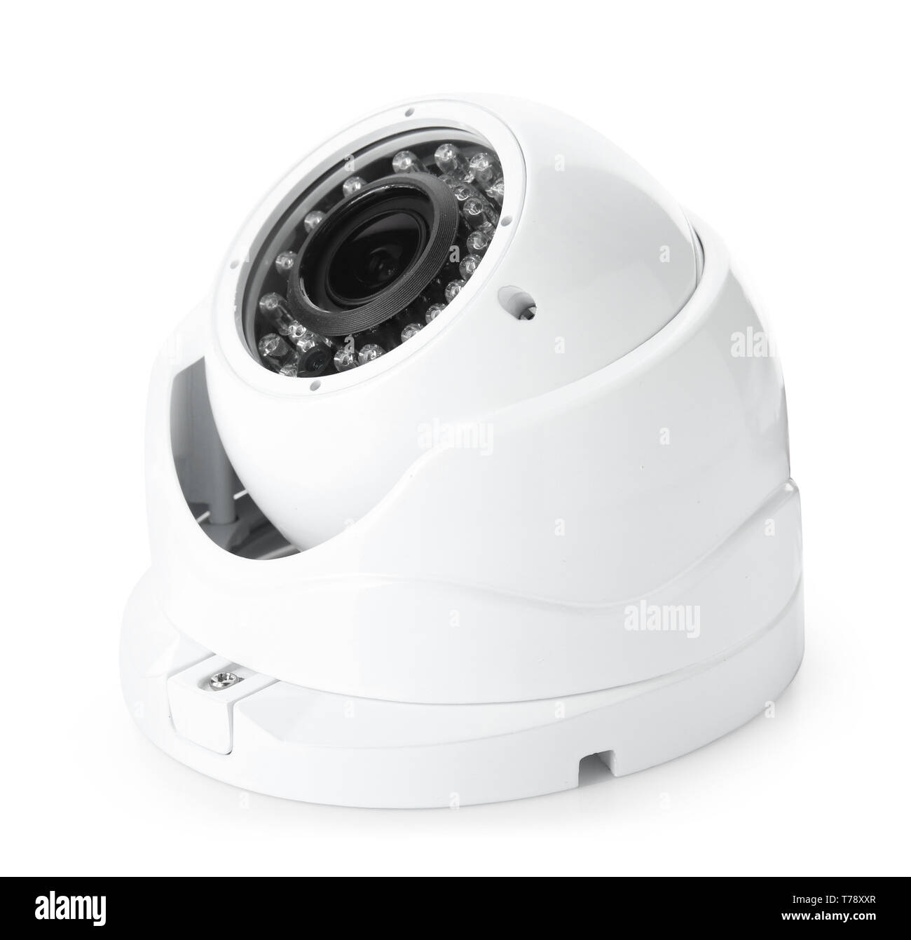 Security CCTV camera, isolated on white Stock Photo - Alamy