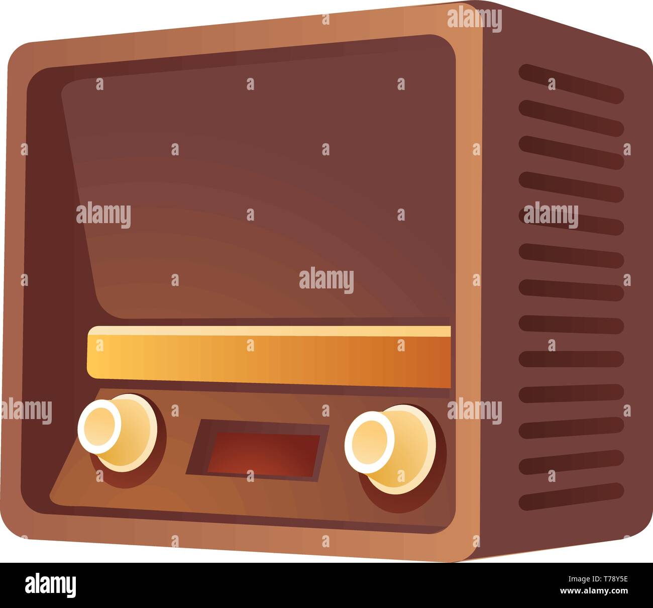 Retro radio icon. Cartoon of retro radio vector icon for web design ...