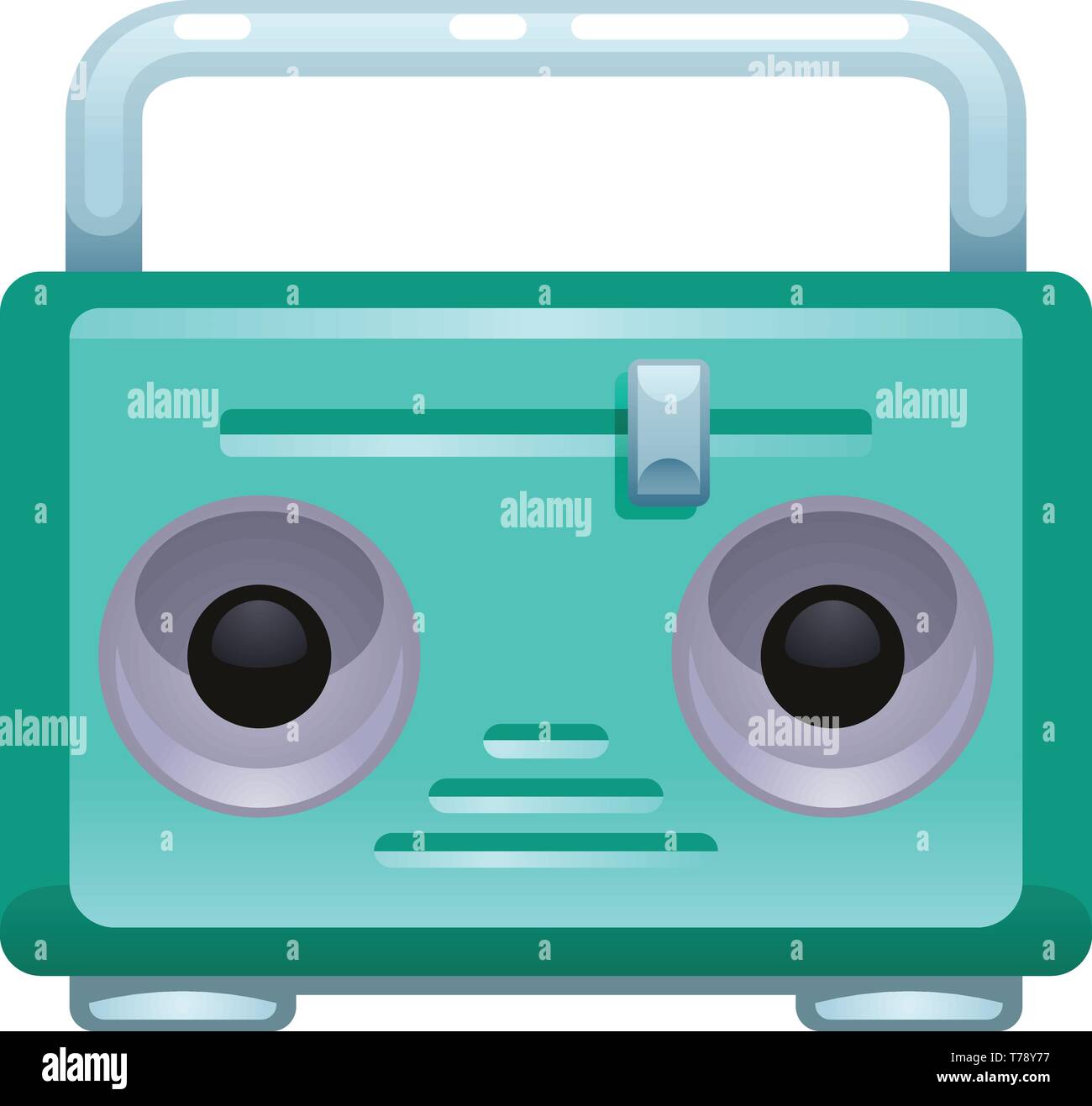 Green radio icon. Cartoon of green radio vector icon for web design ...