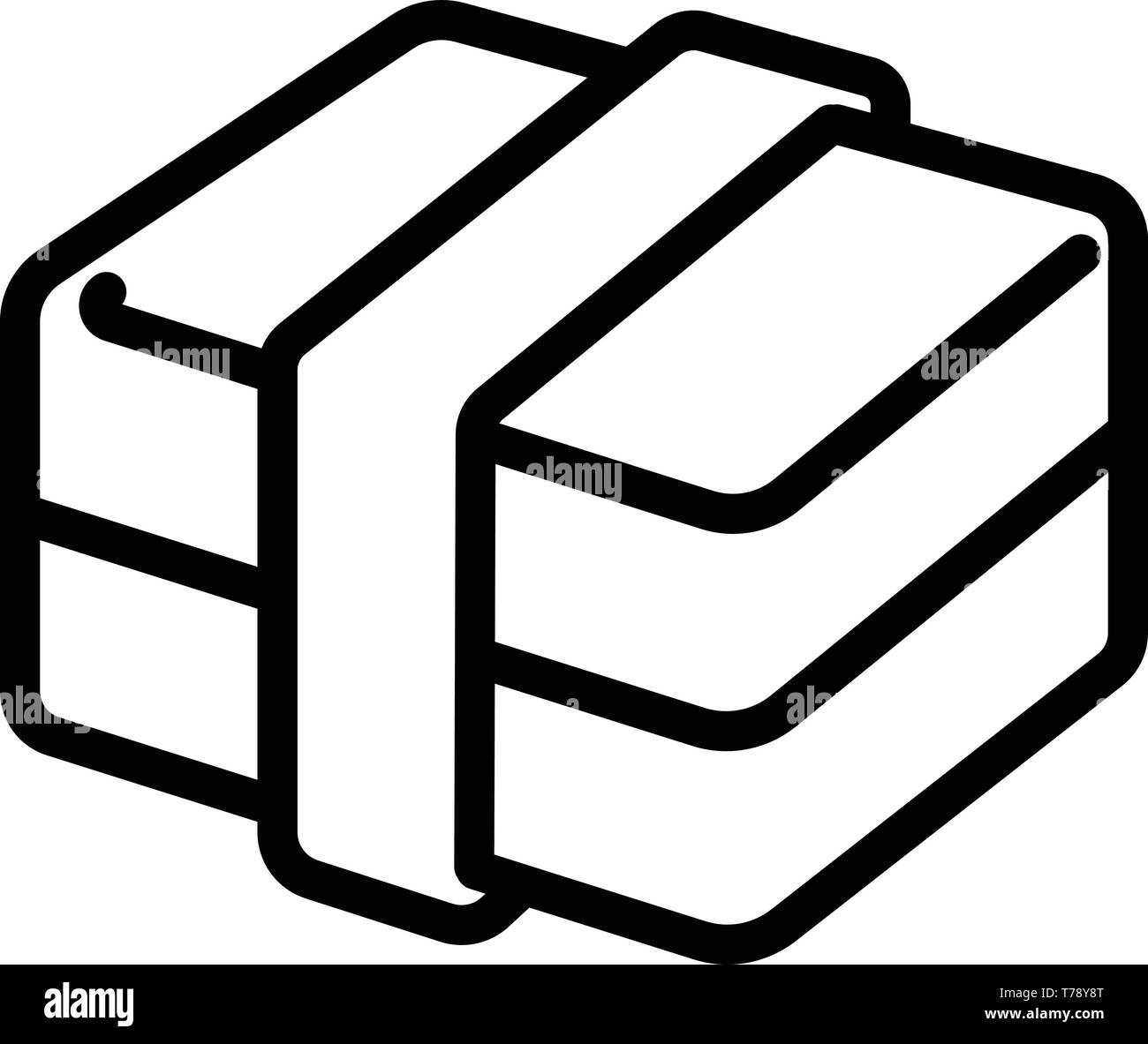 School lunch box icon. Outline school lunch box vector icon for web ...