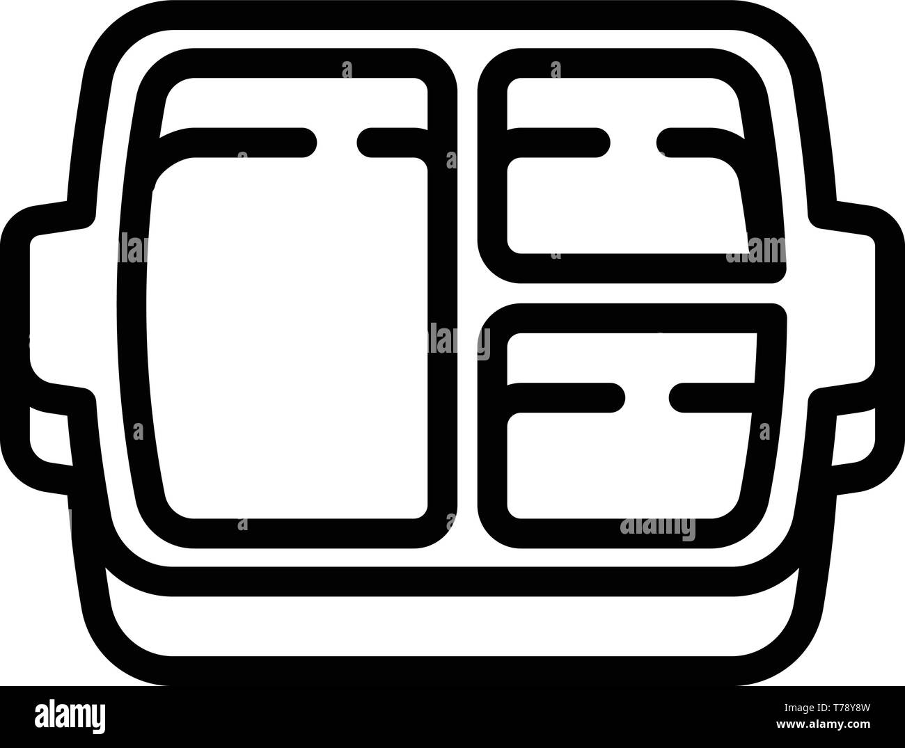 Student lunch box icon. Outline student lunch box vector icon for web ...