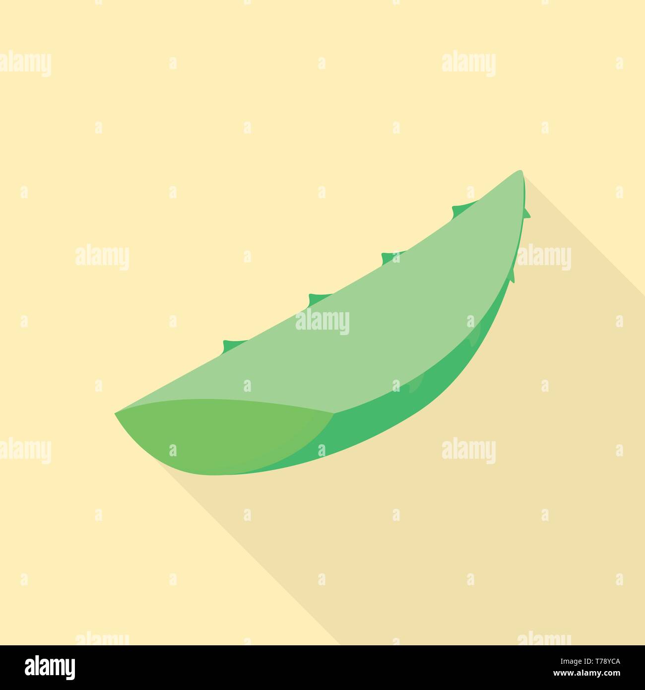 Aloe leaf icon, flat style Stock Vector Image & Art - Alamy