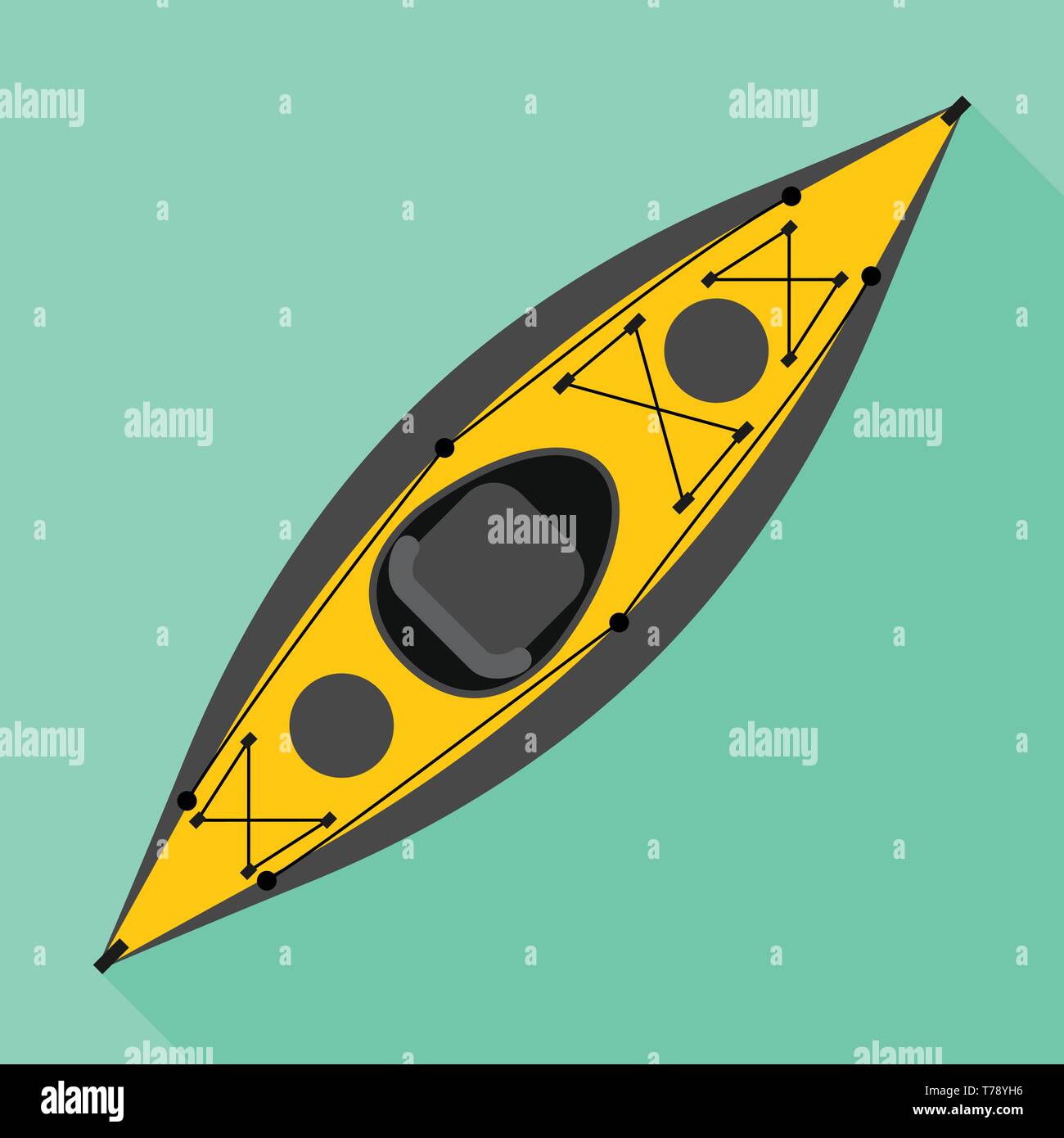 Plastic kayak canoe Stock Vector Images - Alamy
