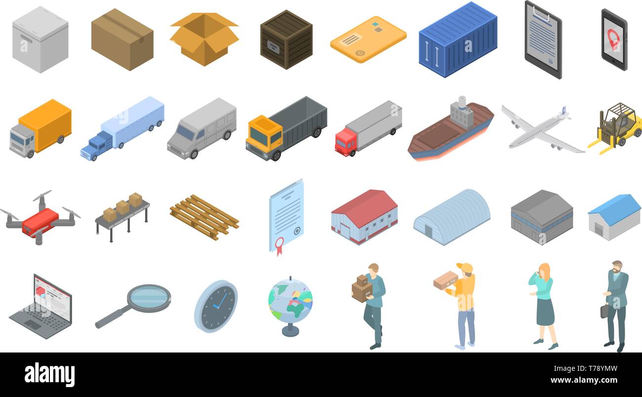 Container forklift port supply Stock Vector Images - Alamy