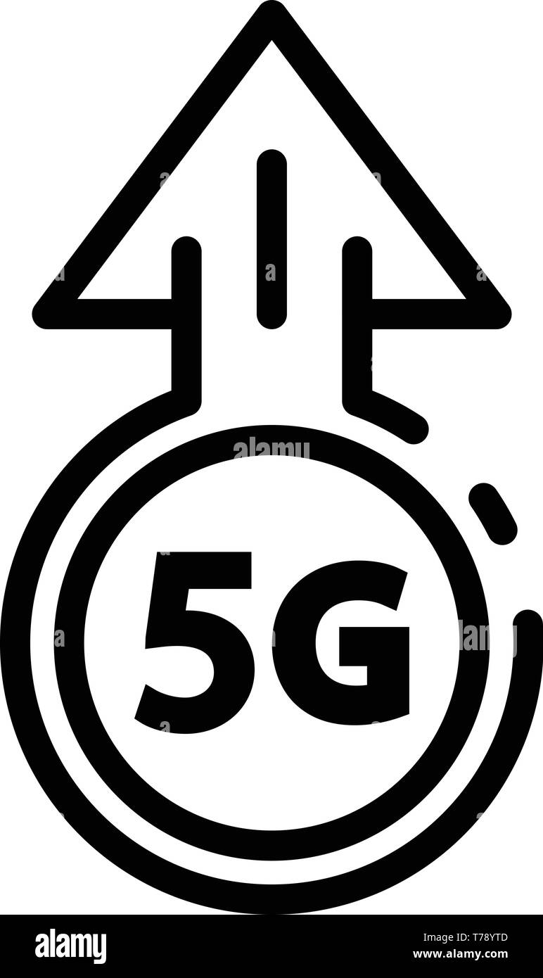 5G speed icon, outline style Stock Vector Image & Art - Alamy