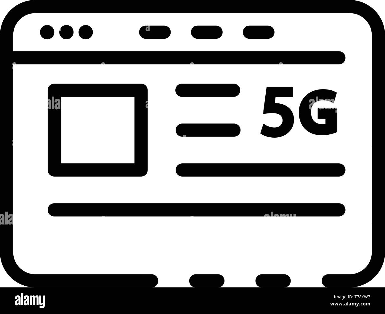 Program settings window icon, outline style Stock Vector Image & Art ...
