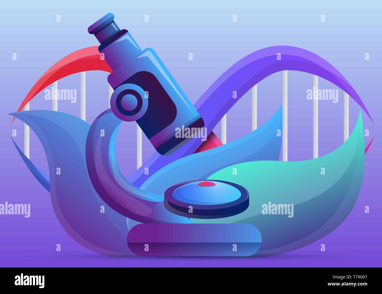 Genetic engineering concept banner. Cartoon illustration of genetic ...