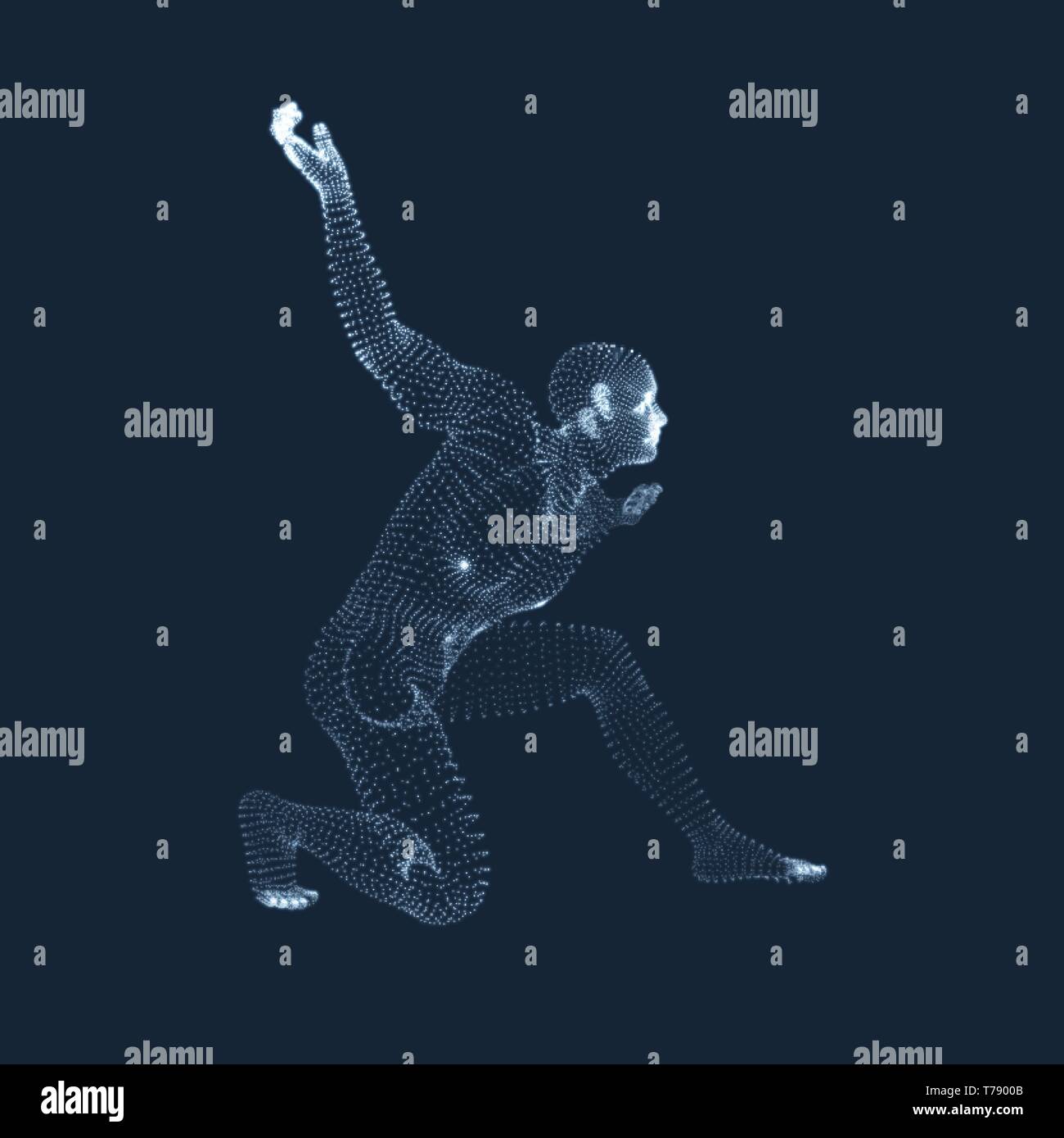 3D Model of Man. Vector Illustration Stock Vector Image & Art - Alamy