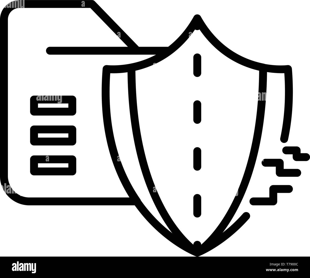 Cyber attack on firewall icon, outline style Stock Vector Image & Art ...