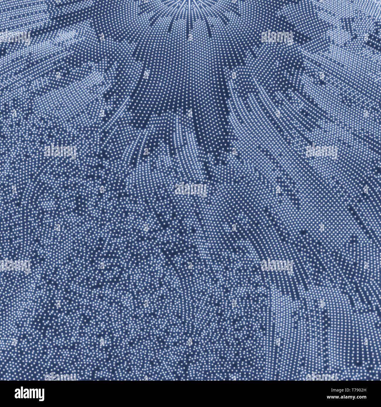 Array with Dynamic Particles. 3d Futuristic technology style. Abstract Background. Texture ...