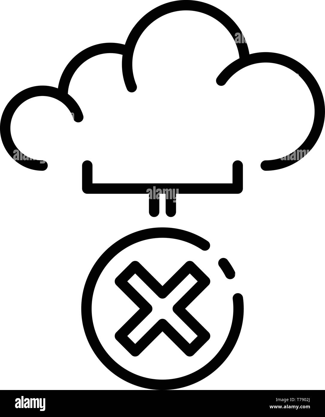 Closed cloud service icon, outline style Stock Vector Image & Art - Alamy