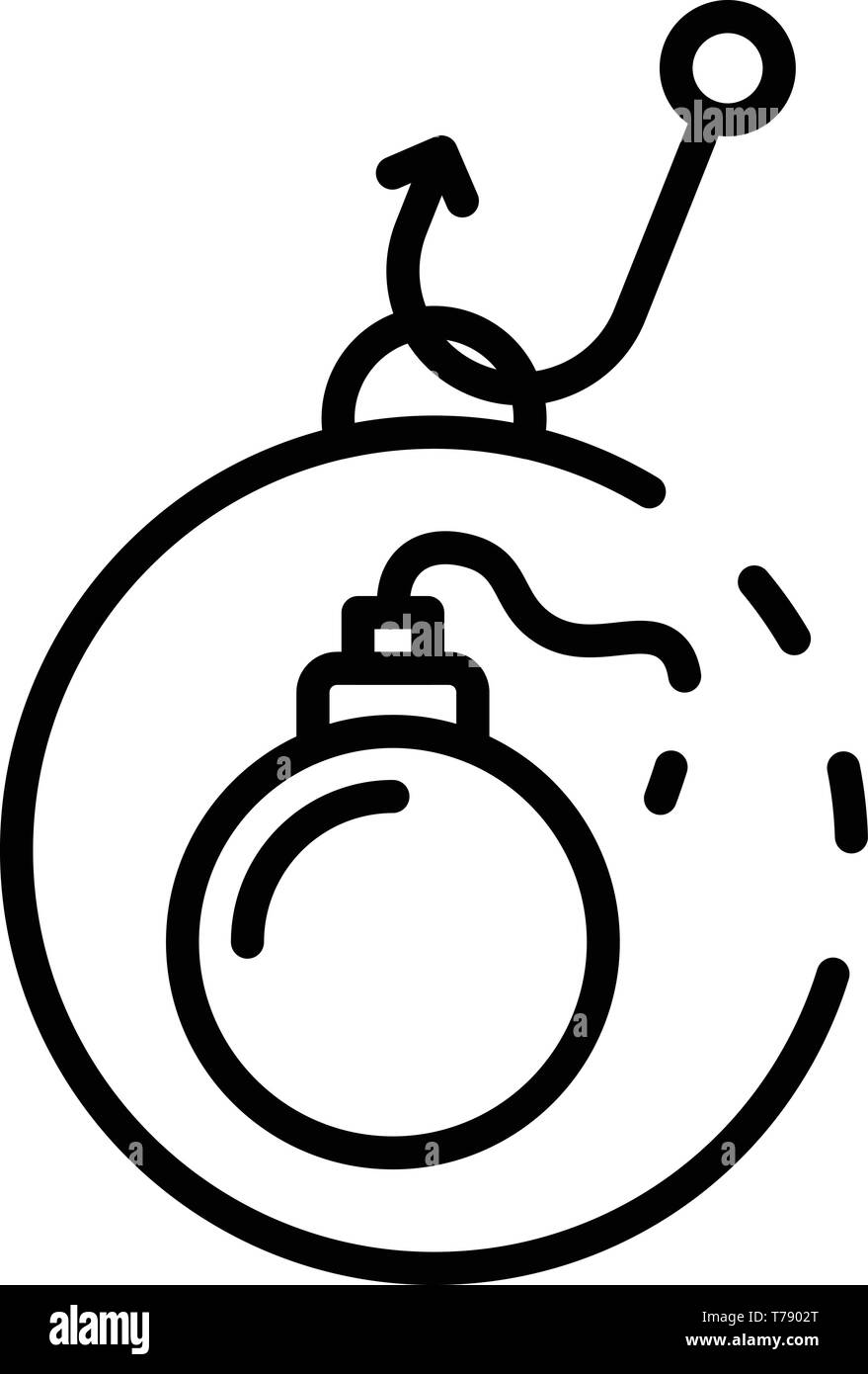 Explosive phishing icon, outline style Stock Vector Image & Art - Alamy