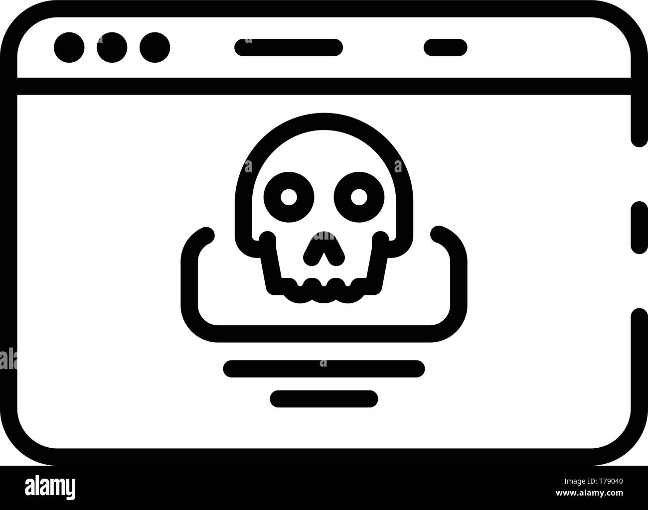 Hacking alert icon, outline style Stock Vector Image & Art - Alamy