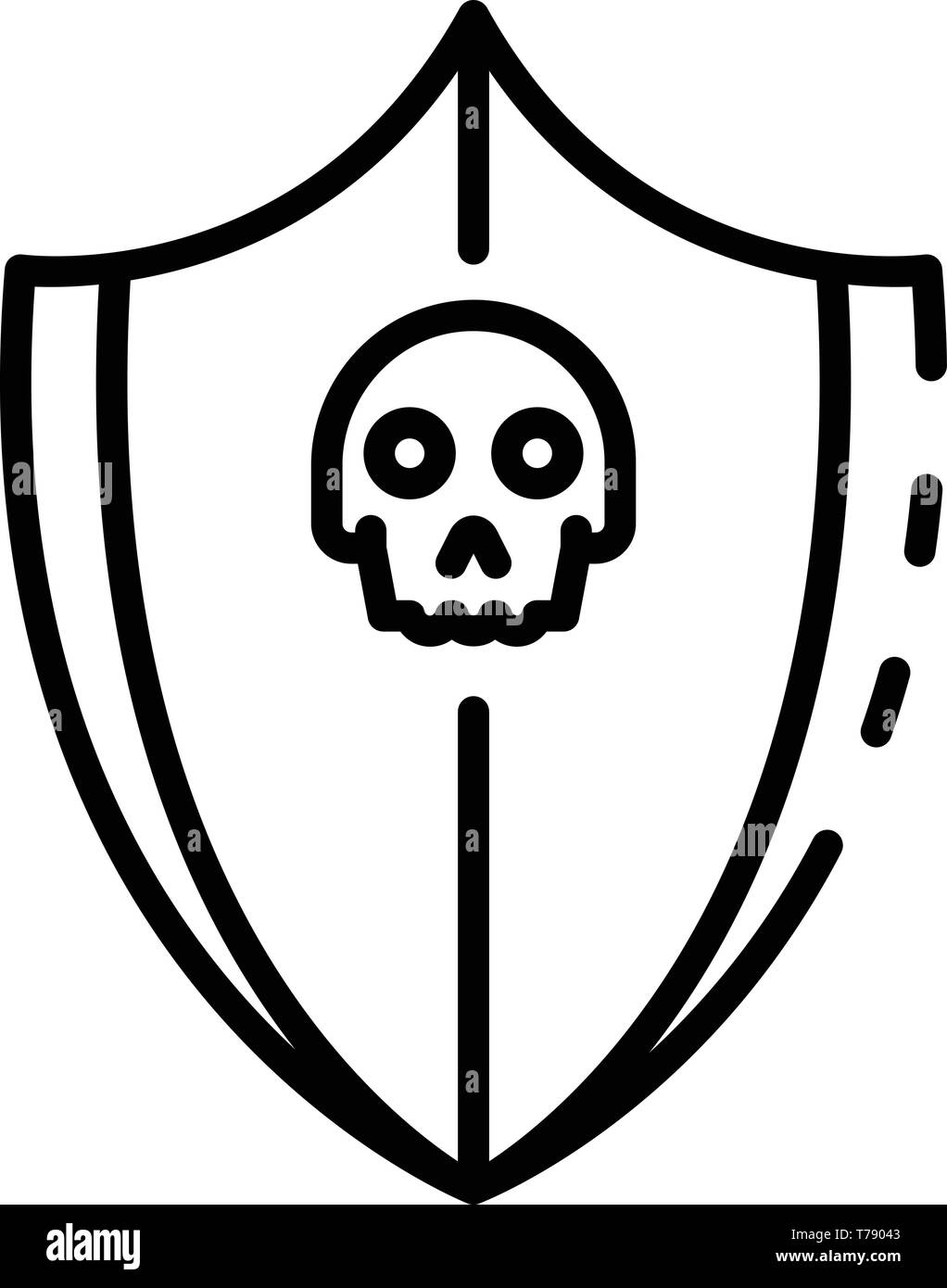 Cyber attack protection icon, outline style Stock Vector Image & Art ...